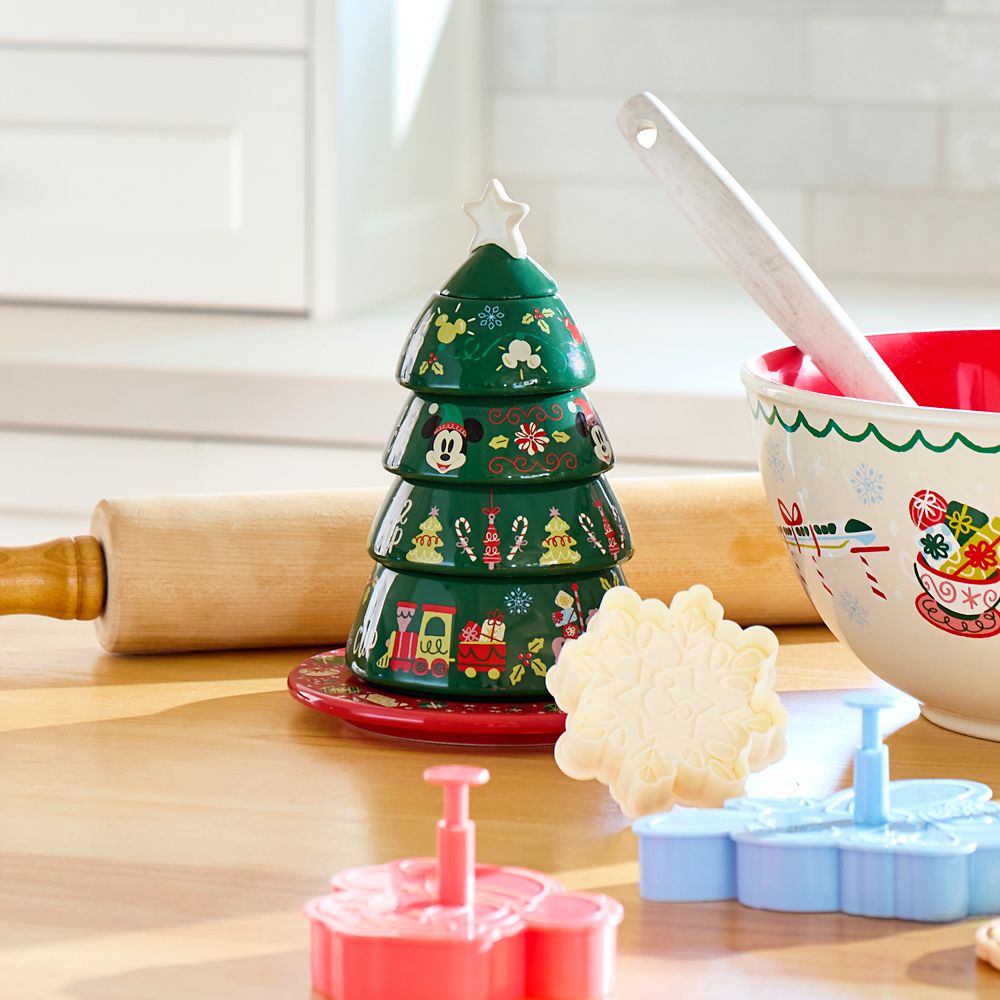 Mickey and Minnie Mouse Christmas Tree Stacking Measuring Cup Set ...