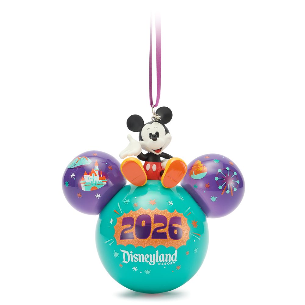 Mickey Mouse Icon Glass Ball Ornament – Disneyland 2026 | Disney Store