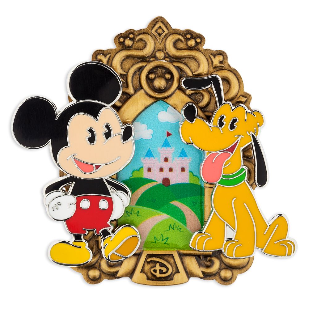 Mickey Mouse and Pluto Build-a-Pin Starter Set with Magic Mirror Base ...
