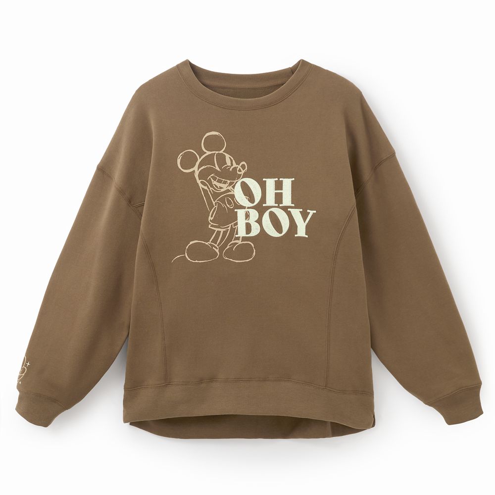 Mickey Mouse ''Oh Boy!'' Pullover Sweatshirt for Adults | Disney Store