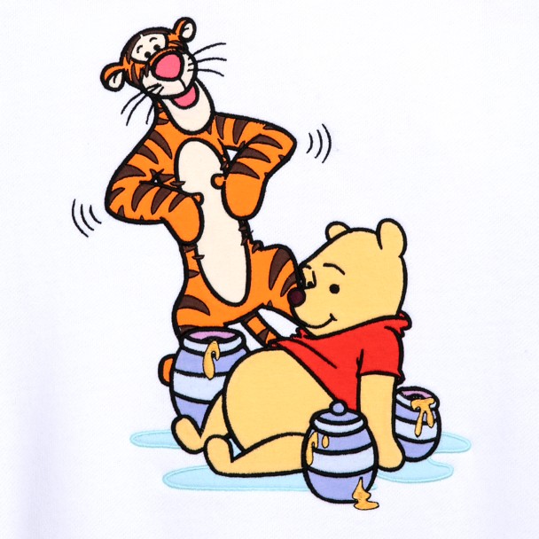 Winnie the Pooh and Tigger Semi-Cropped Sweatshirt for Women Winnie the Pooh and Tigger Semi-Cropped Sweatshirt for Women