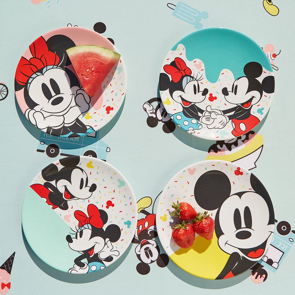 Mickey and Minnie Mouse Plate Set – Disney Eats | Disney Store