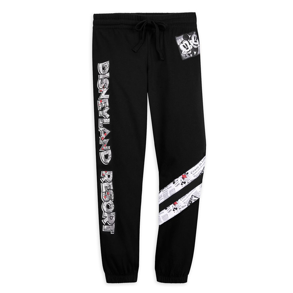 Mickey and Minnie Mouse Newsprint Jogger Pants for Women – Disneyland ...